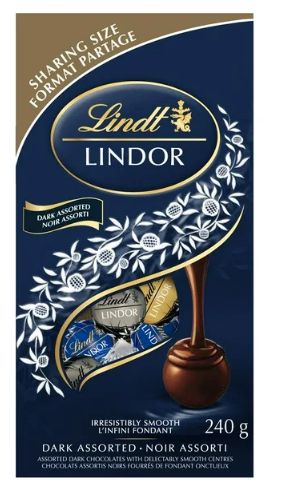 Lindt LINDOR Assorted Dark Chocolate Truffles, 240g