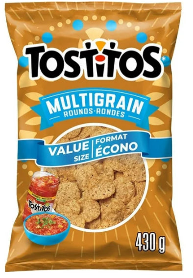 Tostitos Value Size Multigrain Rounds Tortilla Chips, 430g