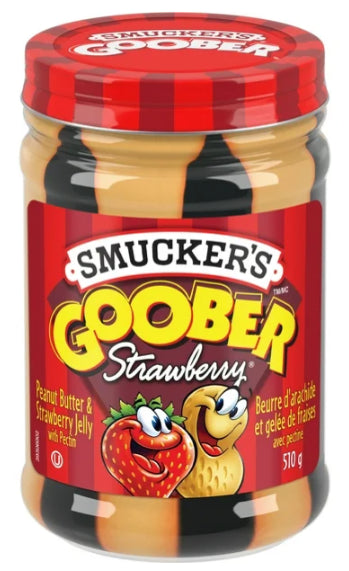 Smucker's Goober Peanut Butter & Strawberry Jelly with Pectin, 510g