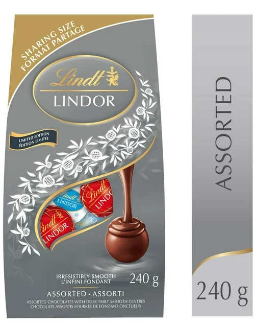 Lindt LINDOR Limited Edition Assorted Chocolate Truffles, 240g Bag ...