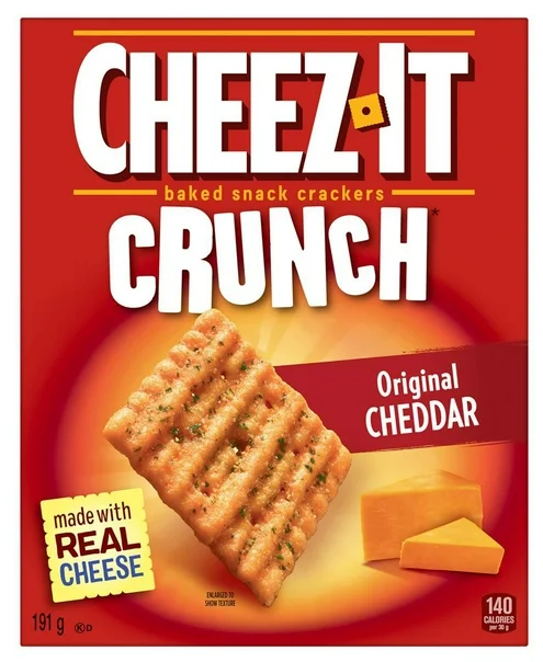 Cheez-It Crunch, Snack Crackers Crunch Original Cheddar, 191g