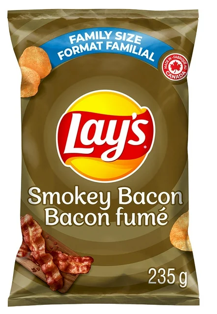 Lay's Smokey Bacon Flavored Potato Chips, 235g