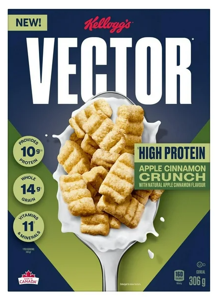 Vector Apple Cinnamon Crunch Cereal, 306g
