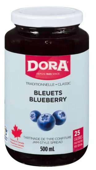 Dora Blueberry Light Jam Spread, 500mL — CanadaGroceryStore