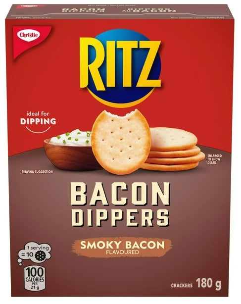 Ritz Bacon Dippers, Smoky Bacon Flavored Crackers, 180g