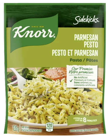 Knorr Sidekicks Parmesan Pesto Pasta, 135g, Side Dish