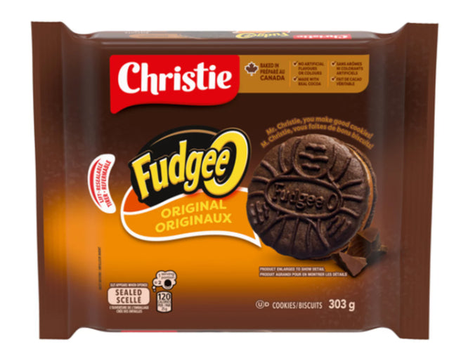 Fudgee-O Sandwich Cookies Chocolatey Creme Filled 303g — CanadaGroceryStore