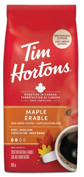 Tim Hortons Maple Ground Coffee, 300g