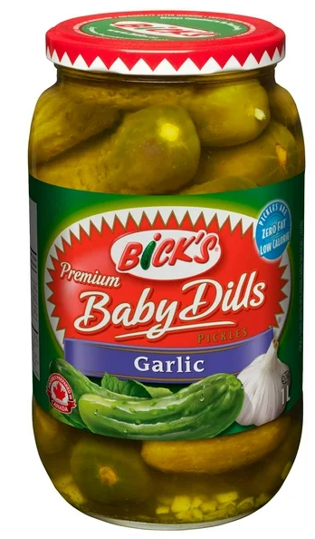 Bick's Garlic Baby Dills Pickles, 1L